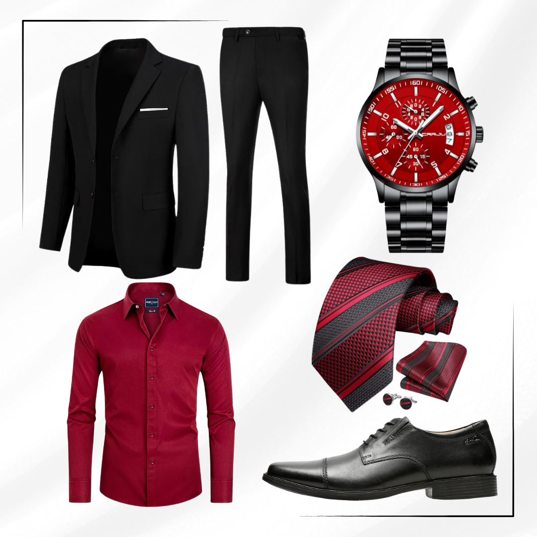 Red Shirt & Accessories – Mamie and Lucille